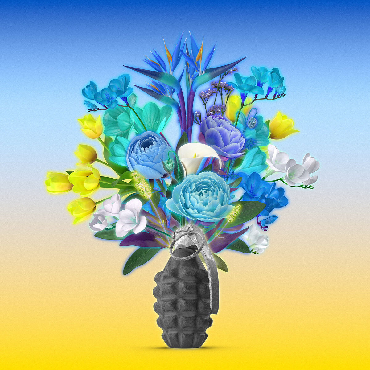 #StopTheWar Flower Grenade Art Print – OptimistCollective